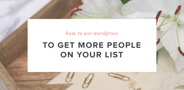 How to Use Wordpress to Get More People on Your List - Jules Design